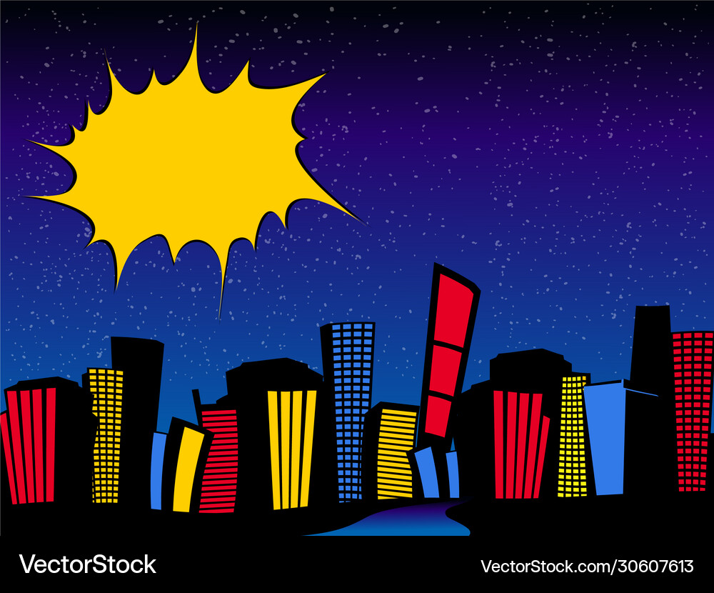 Wallpapers Night City Skyline Comic Night City Comic Background Stock
