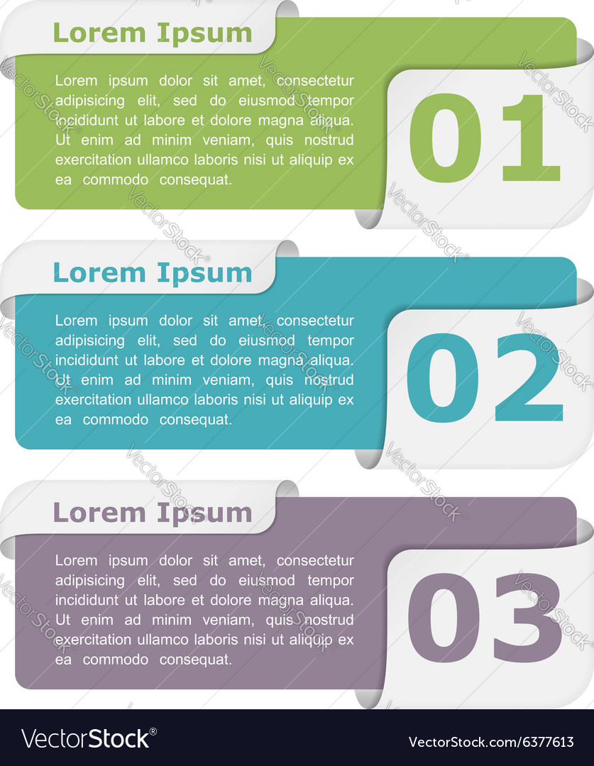 Design elements with numbers Royalty Free Vector Image