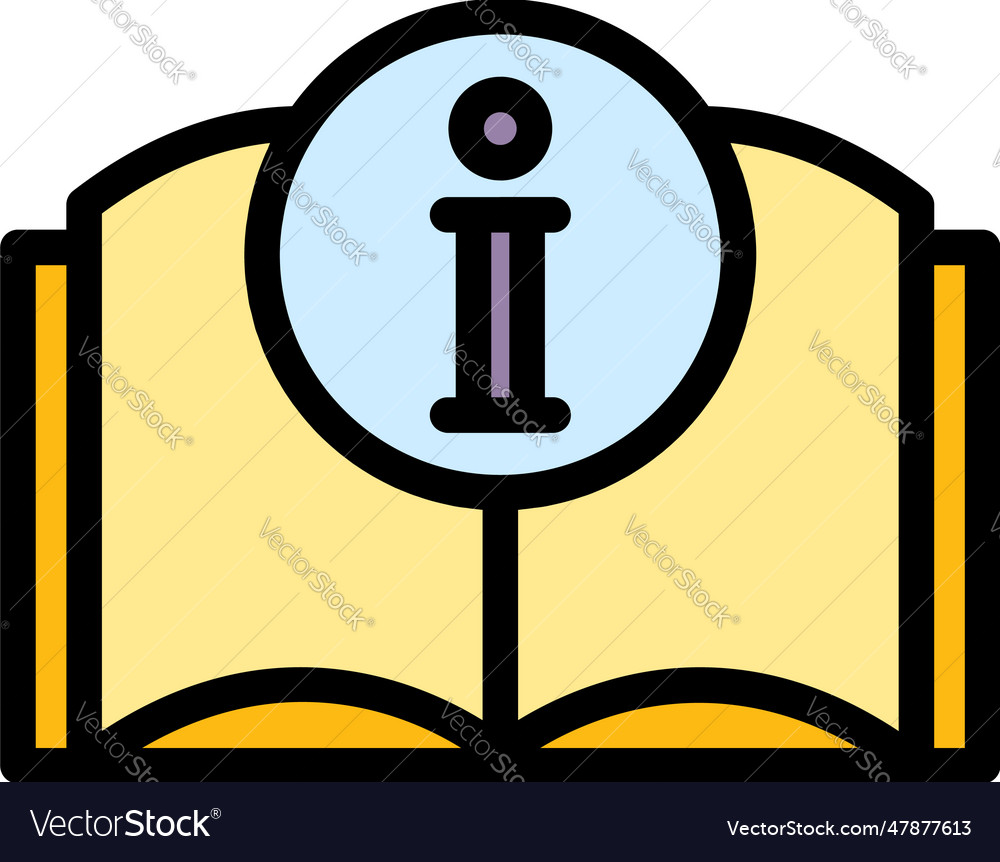 Guide book icon flat Royalty Free Vector Image