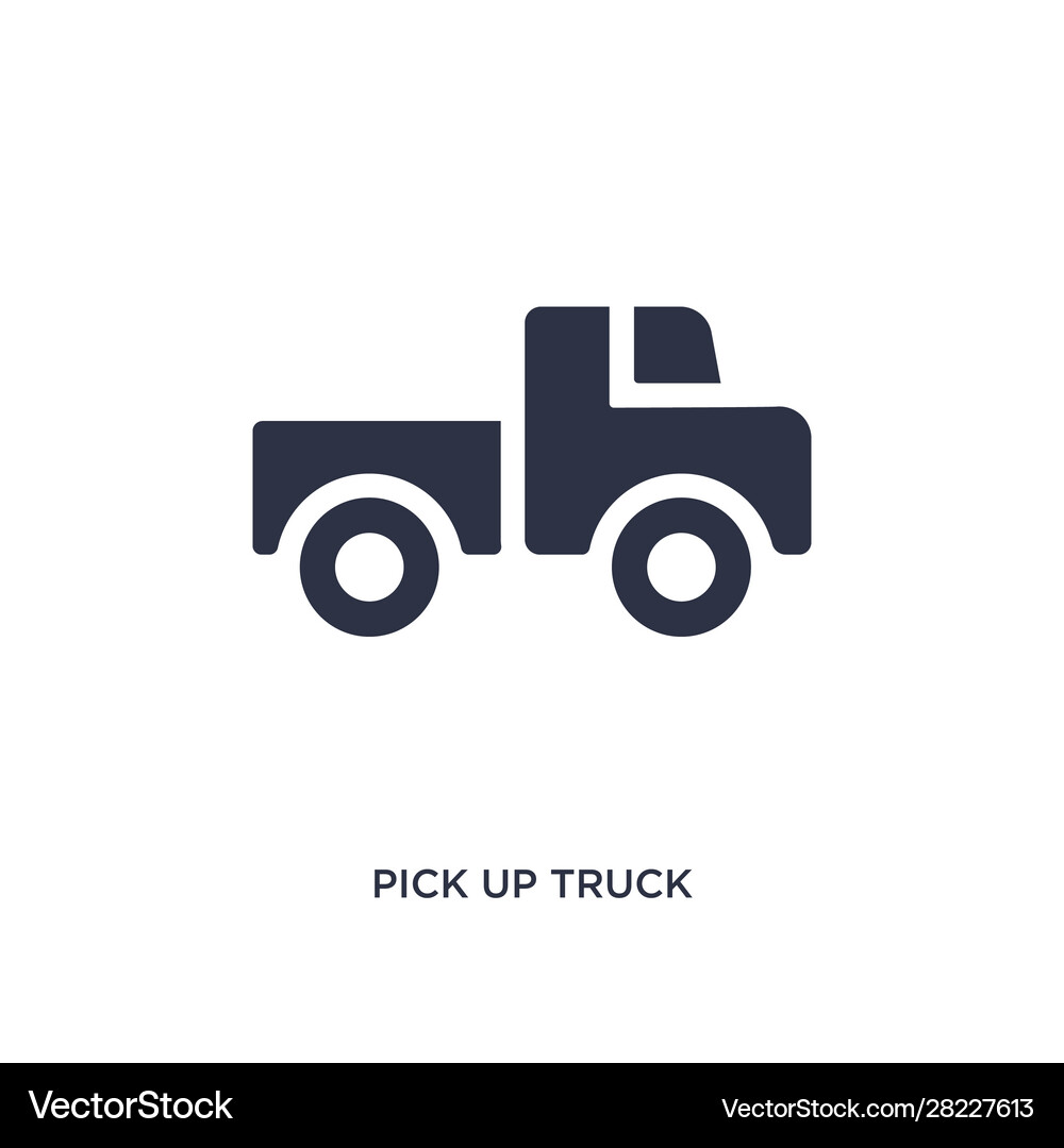 Pick up truck icon on white background simple Vector Image