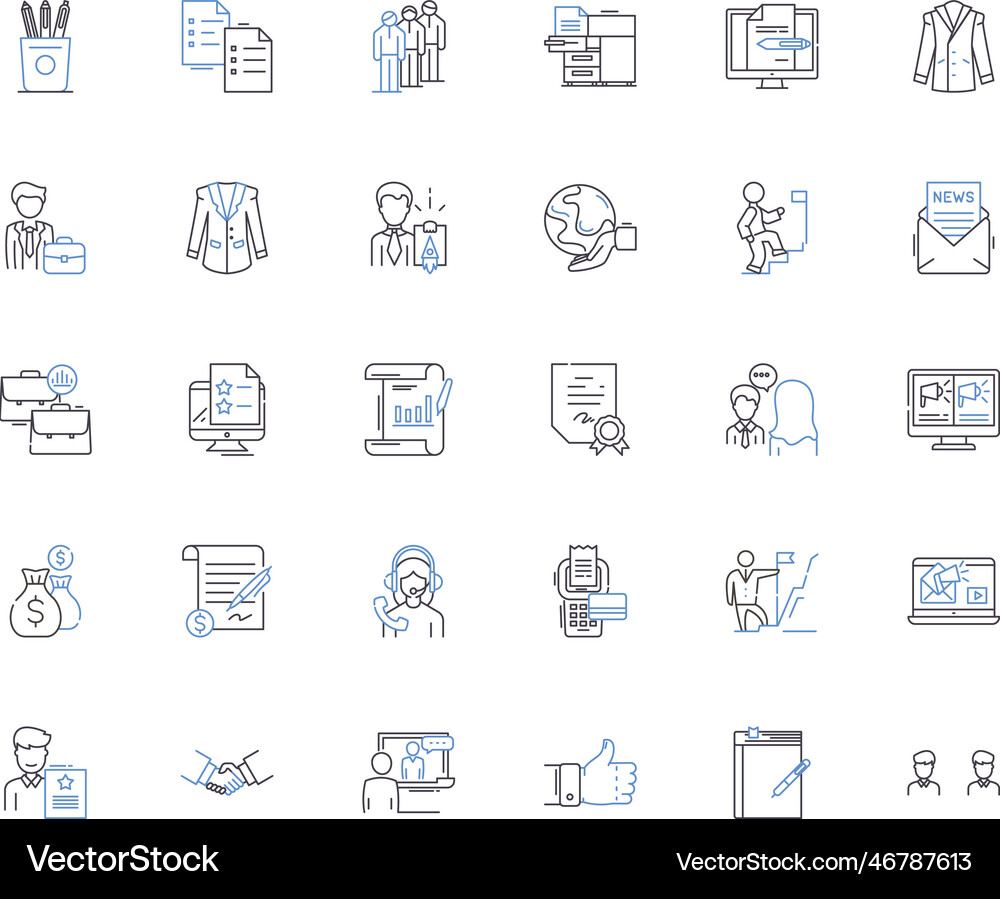 Political correctness line icons collection Vector Image