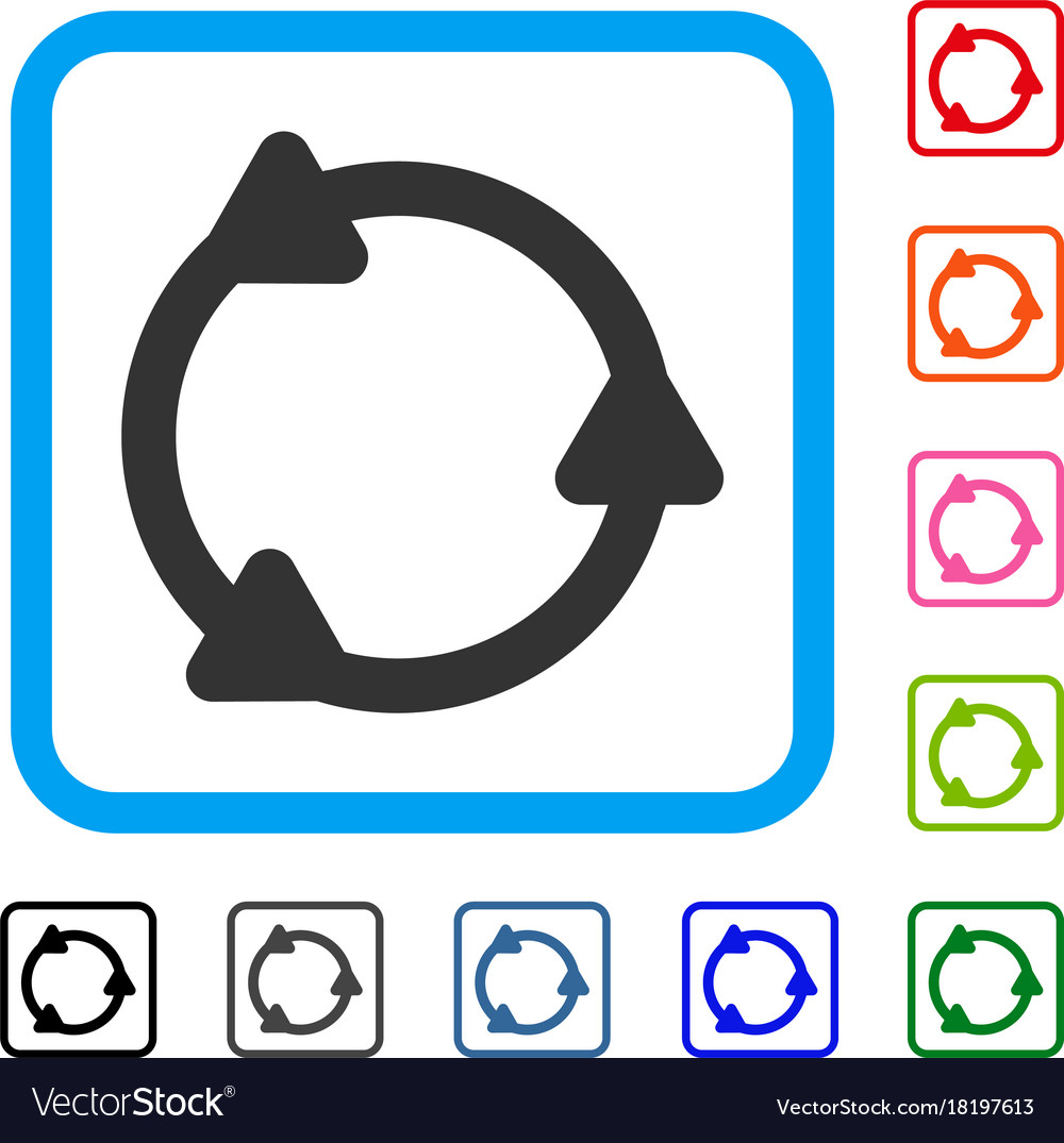 Rotate framed icon Royalty Free Vector Image - VectorStock