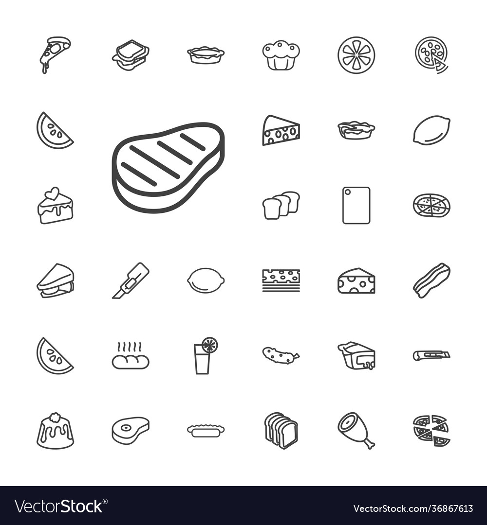 Slice icons Royalty Free Vector Image - VectorStock