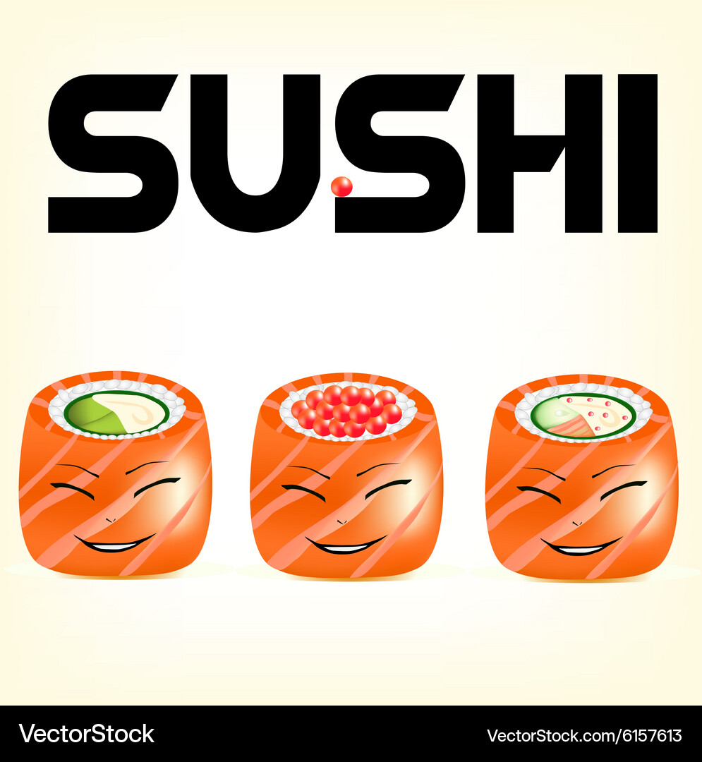 Sushi Royalty Free Vector Image - VectorStock