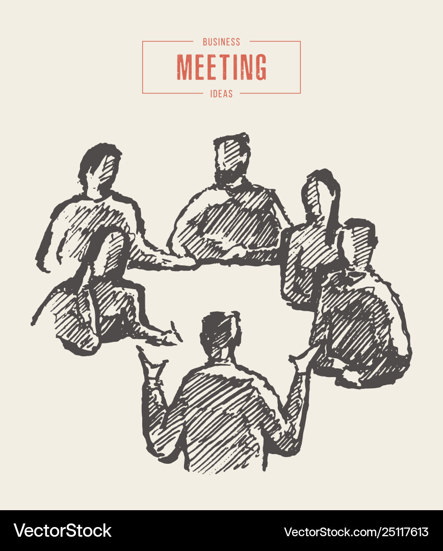 Team working new project business meeting Vector Image