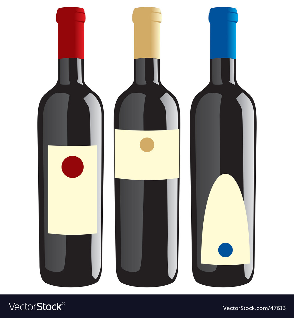 Wine bottles set Royalty Free Vector Image - VectorStock