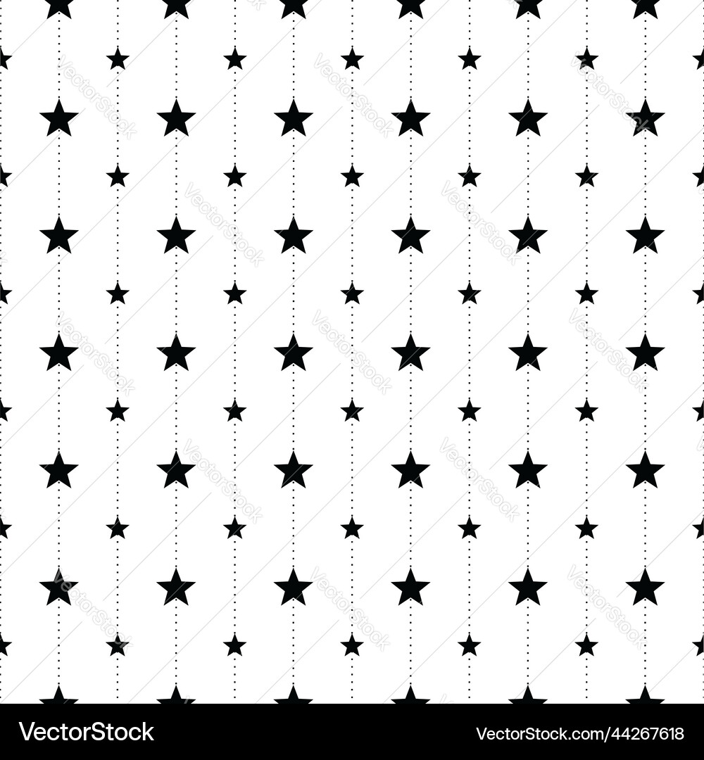 A seamless pattern of mixed stars on dotted Vector Image