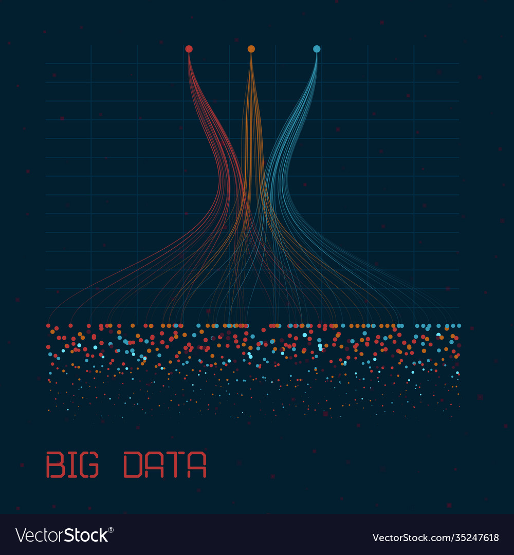 Abstract infographics visualization Royalty Free Vector