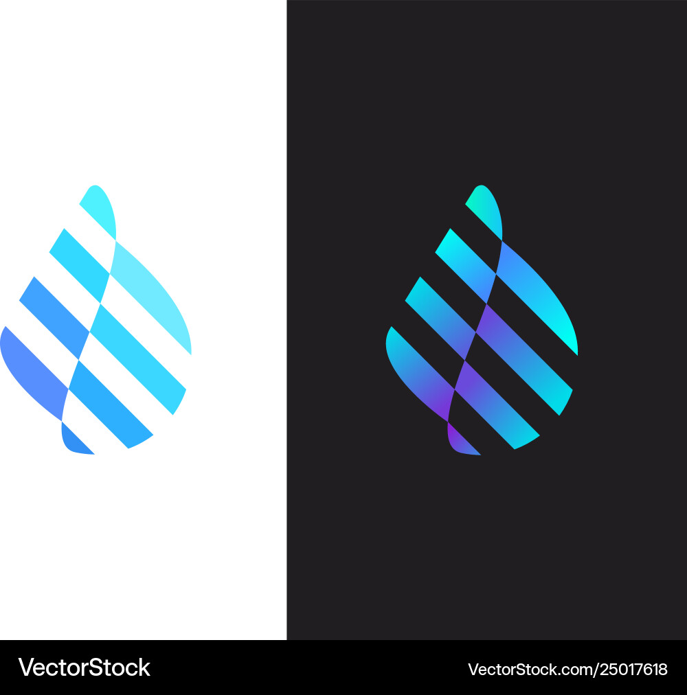Abstract water aqua logo design water drop moving Vector Image