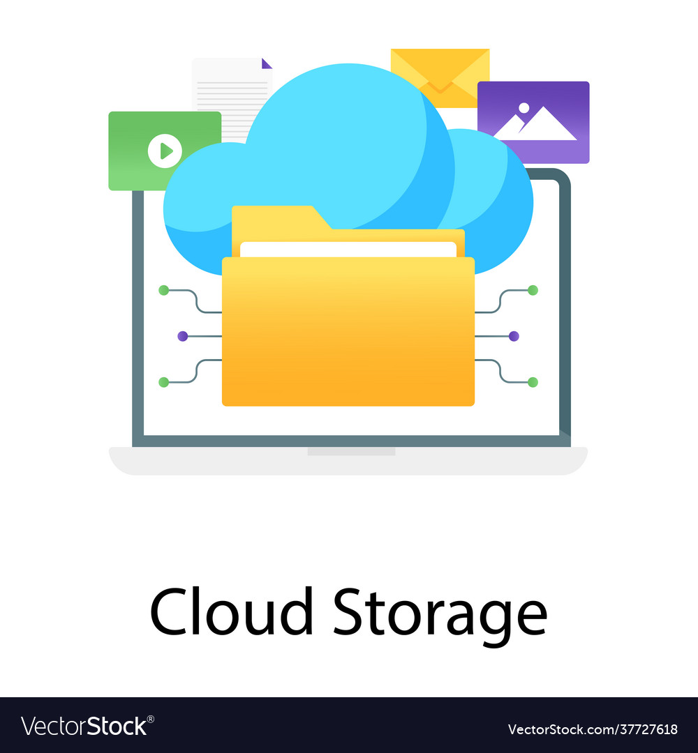 Cloud storage Royalty Free Vector Image - VectorStock