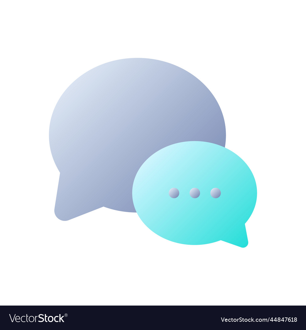Communication flat gradient two-color ui icon Vector Image