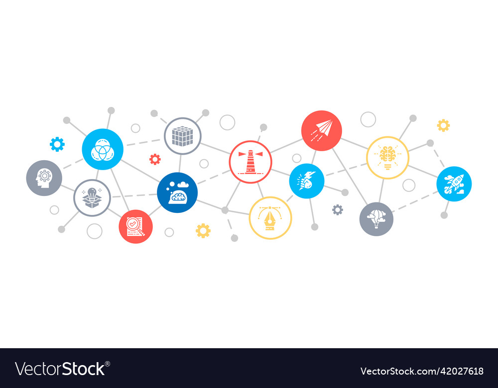 Creative concept web icons banner innovation Vector Image