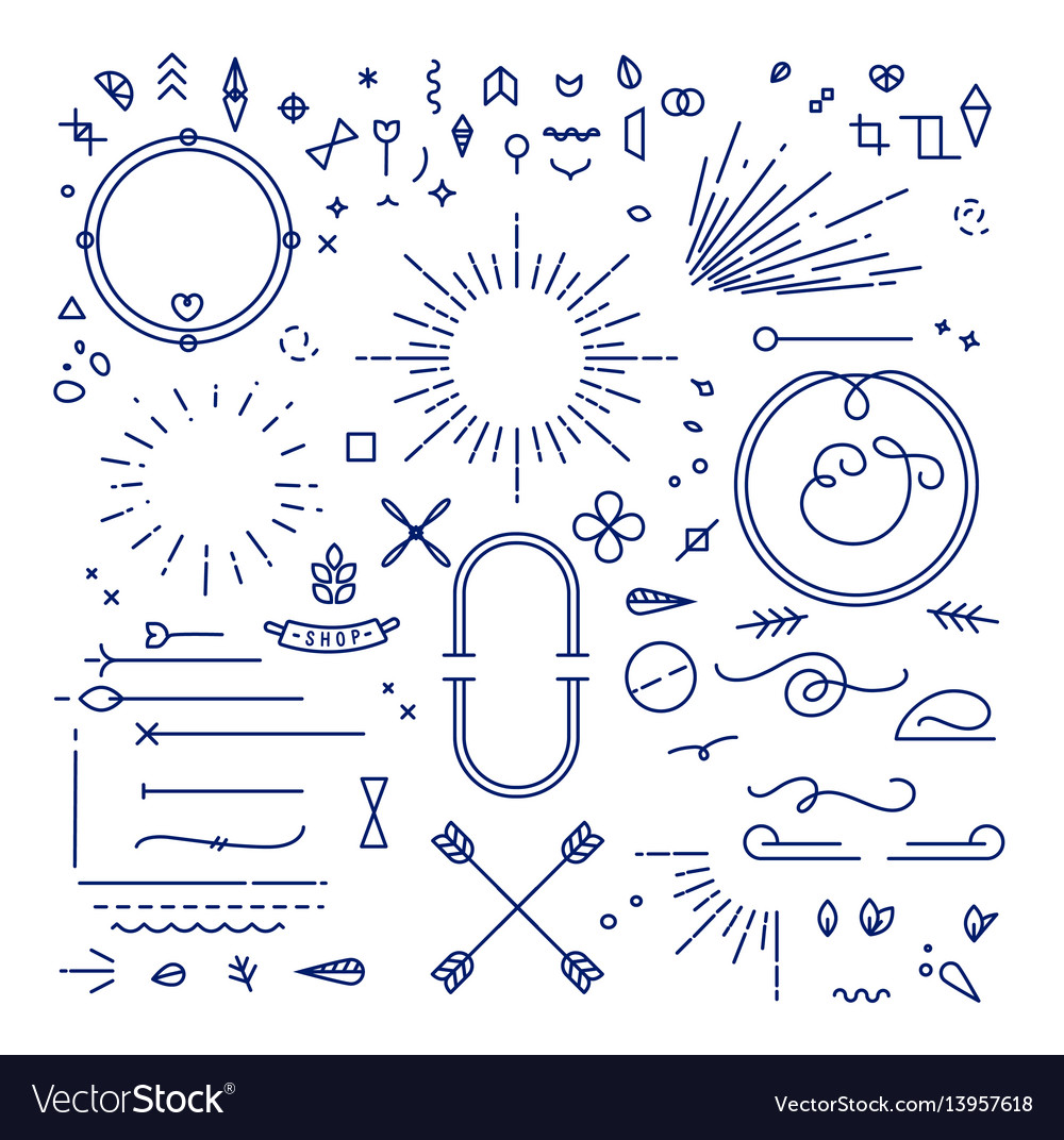 Flat design elements Royalty Free Vector Image