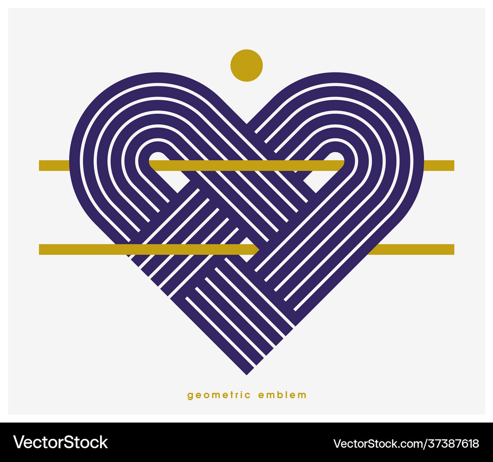 Geometric line art logo isolated on white Vector Image