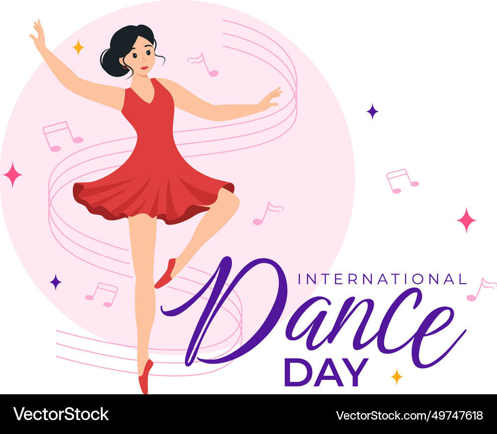 International dance day on 29 april Royalty Free Vector