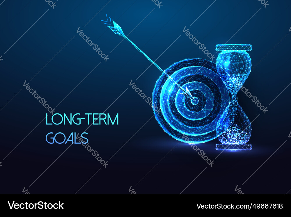 Long term goals strategy and planning futuristic Vector Image