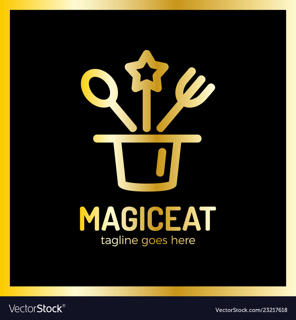 Magic eat logo Royalty Free Vector Image - VectorStock
