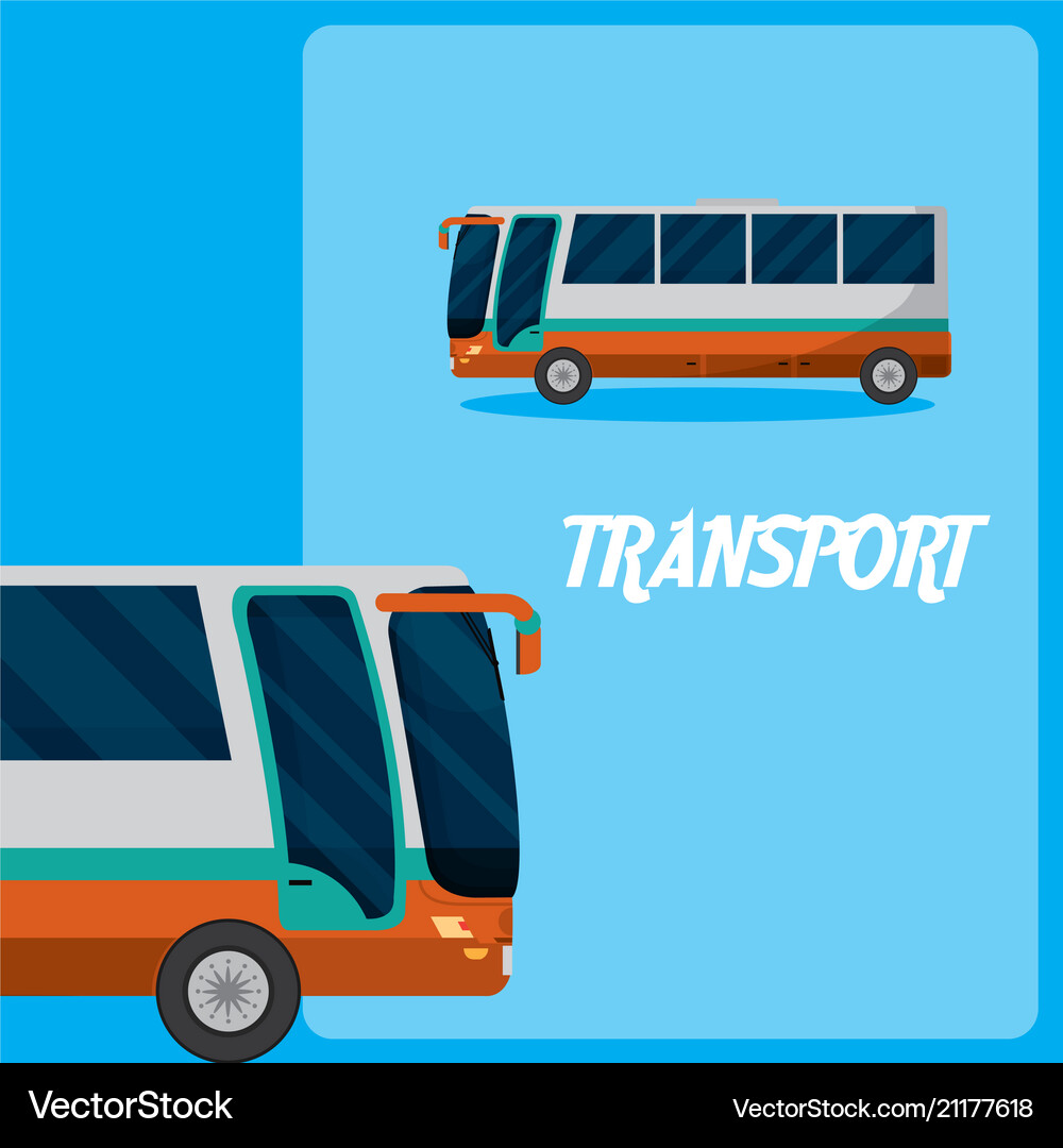 Public bus transport vehicle Royalty Free Vector Image