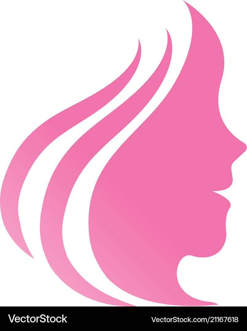 Spa aesthetic girl logo template Royalty Free Vector Image