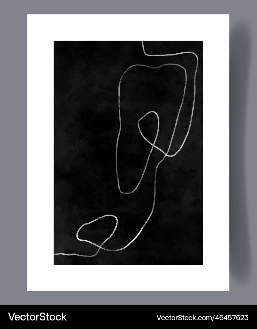 Abstract line tortuous way wall art print Vector Image