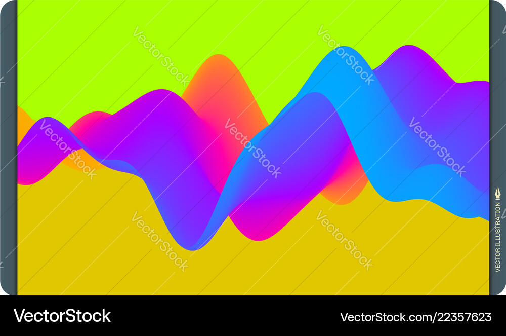Abstract wavy background for banner flyer cover Vector Image