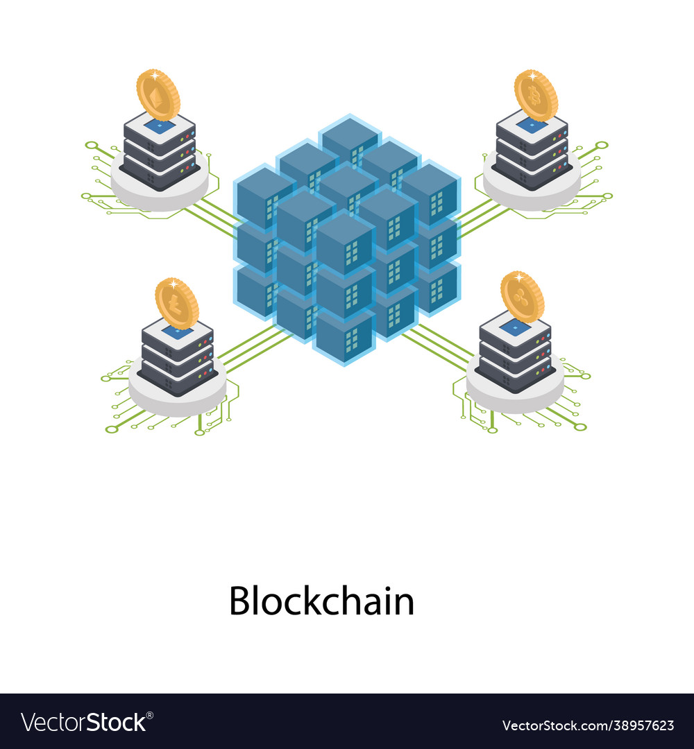 Blockchain technology Royalty Free Vector Image