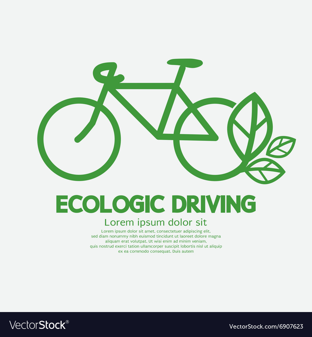 Ecologic Driving Concept Royalty Free Vector Image
