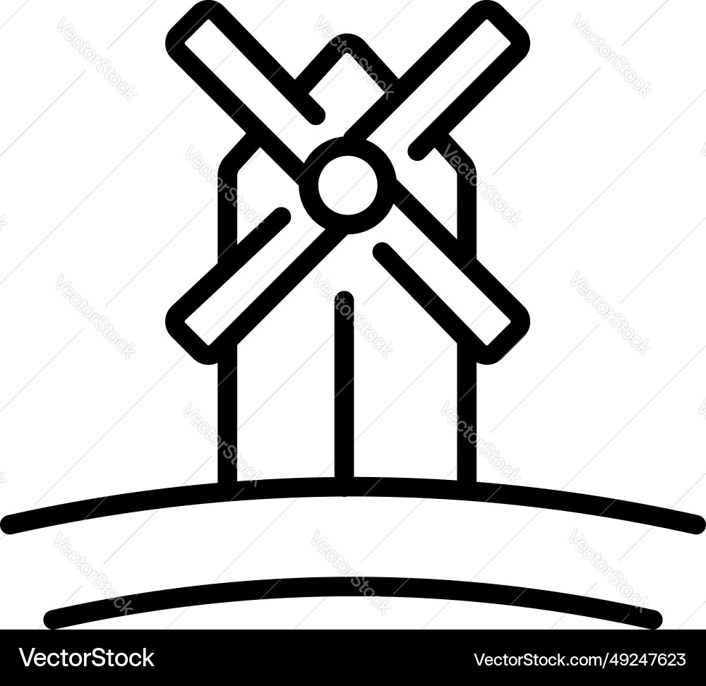 Farm windmill icon outline farm windmill icon Vector Image