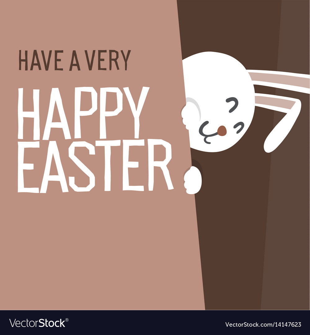 Happy easter everyone bunny Royalty Free Vector Image