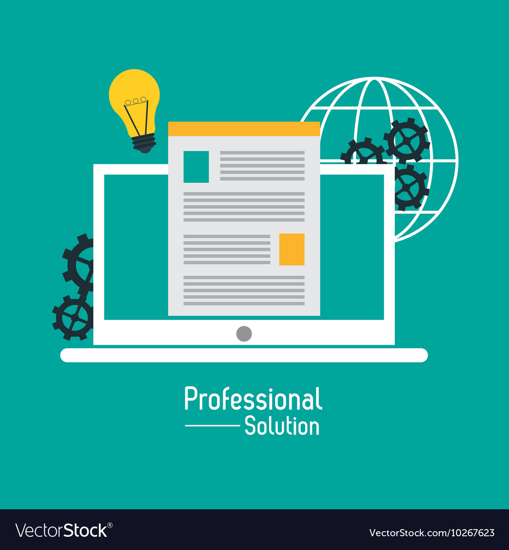 Professional solution technology design Royalty Free Vector