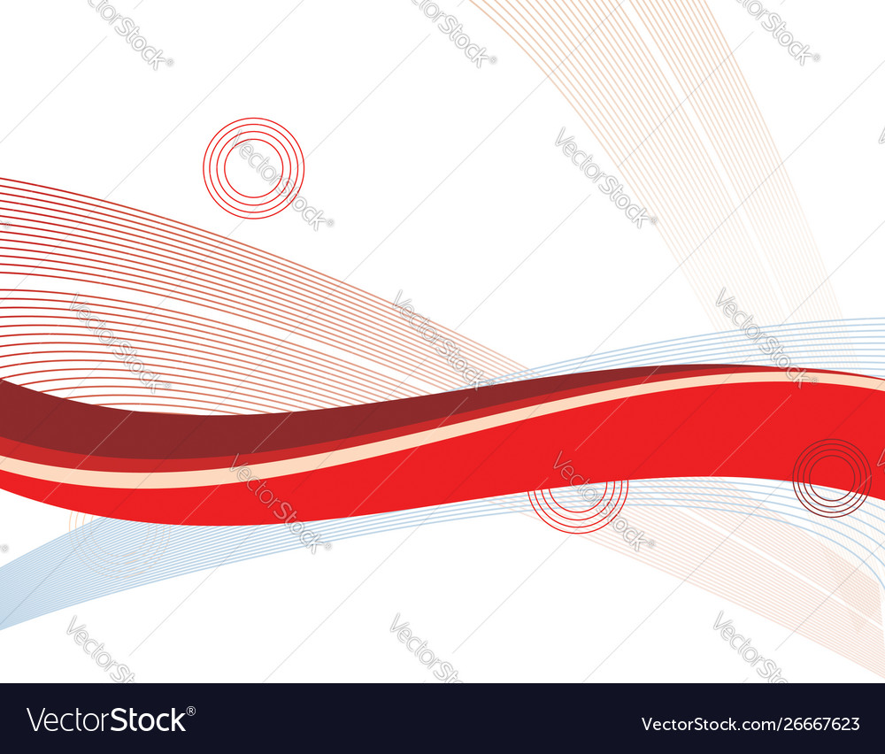 Red waves Royalty Free Vector Image - VectorStock