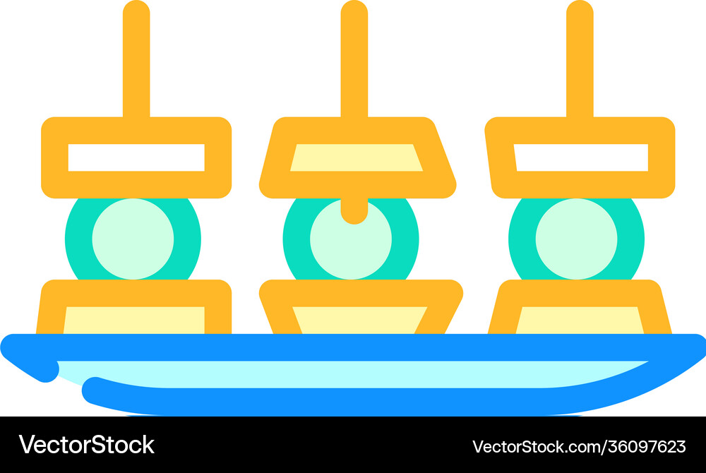 Snack food color icon flat Royalty Free Vector Image