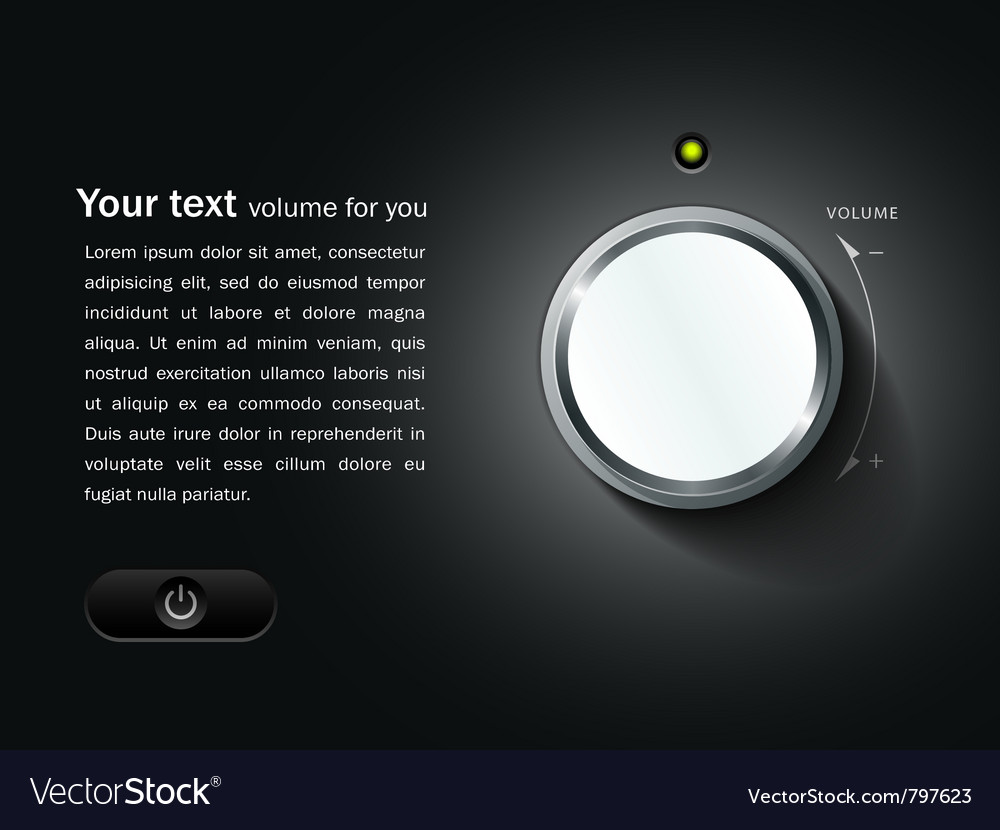 Volume knob Royalty Free Vector Image - VectorStock