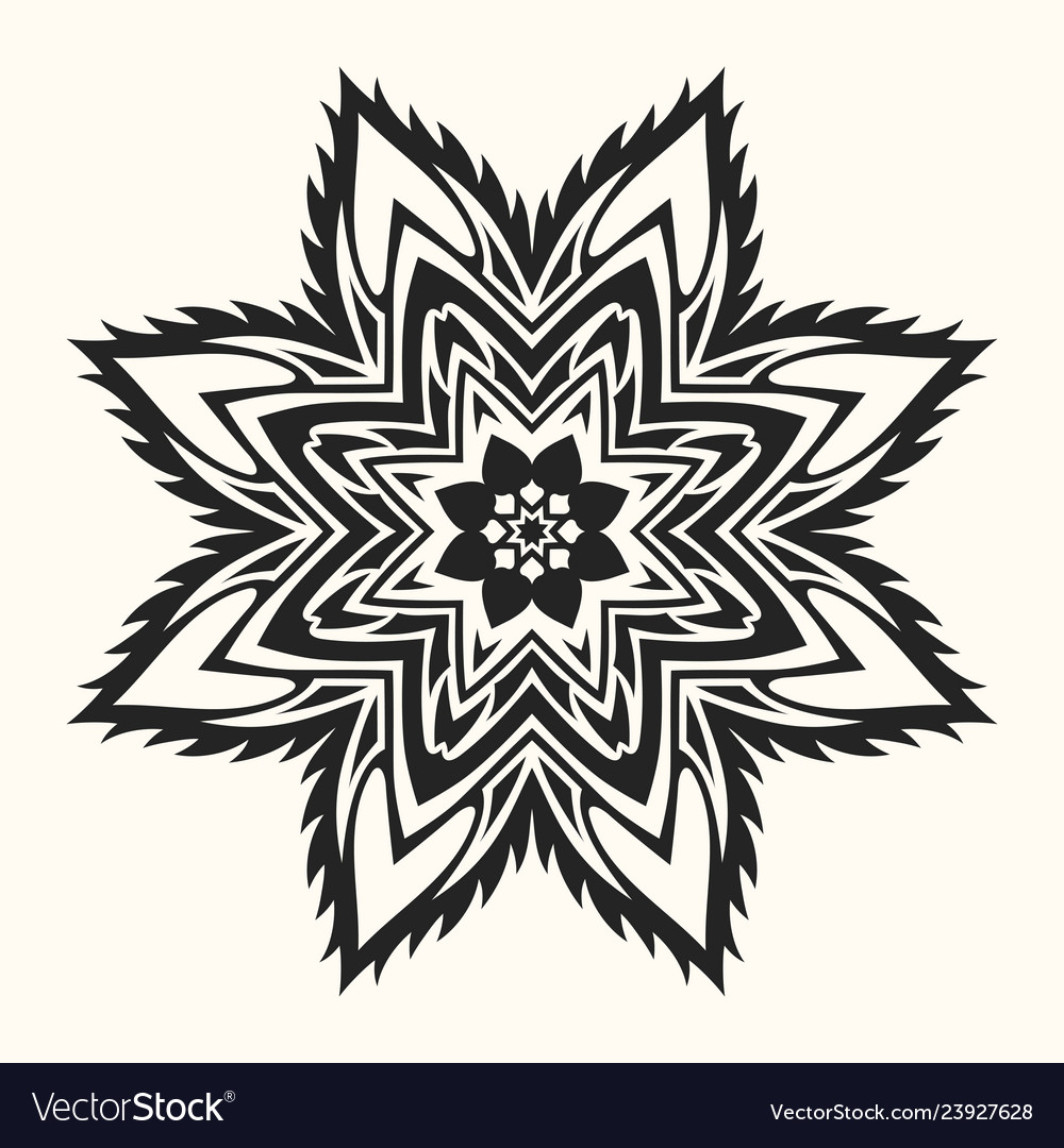 Abstract round symmetrical pattern Royalty Free Vector Image
