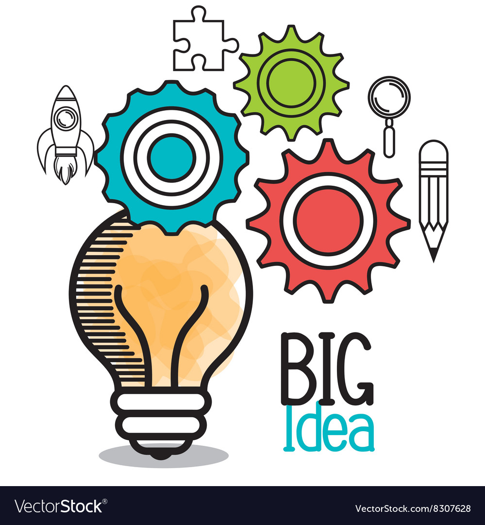 Big idea design Royalty Free Vector Image - VectorStock