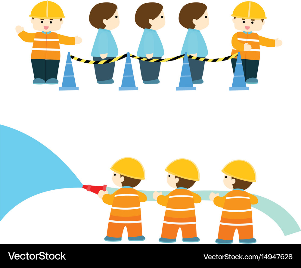 Emergency practice in factory info graphic Vector Image