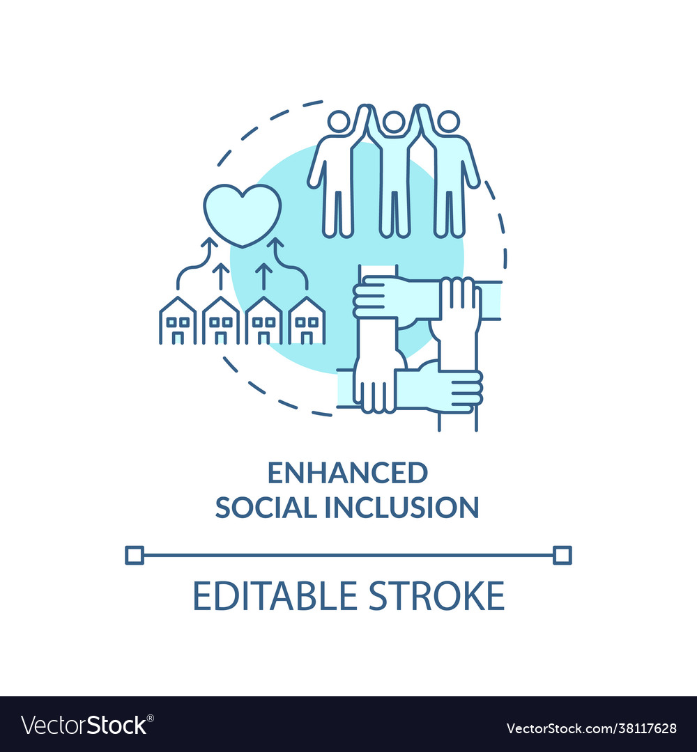 Enhanced social inclusion concept icon Royalty Free Vector Enhanced social inclusion concept icon Royalty Free Vector