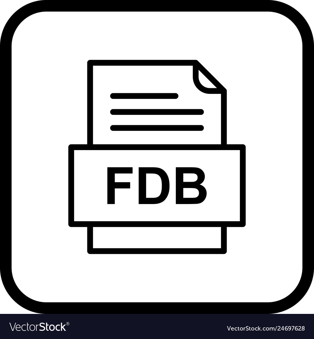 Fdb file document icon Royalty Free Vector Image Fdb file document icon Royalty Free Vector Image