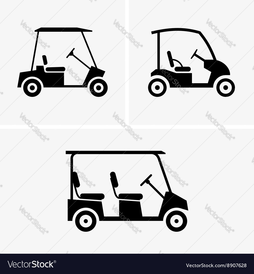 Golf carts Royalty Free Vector Image - VectorStock