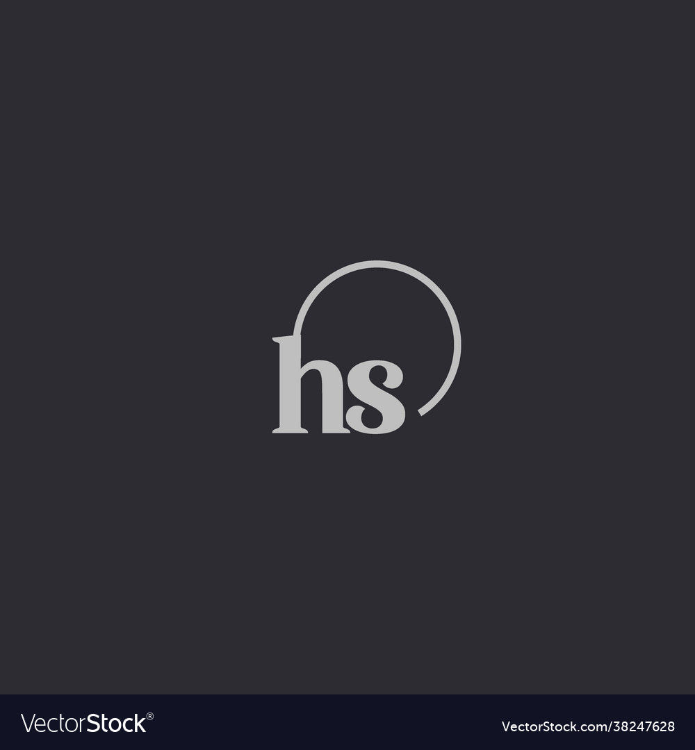 Hs initials logo monogram Royalty Free Vector Image