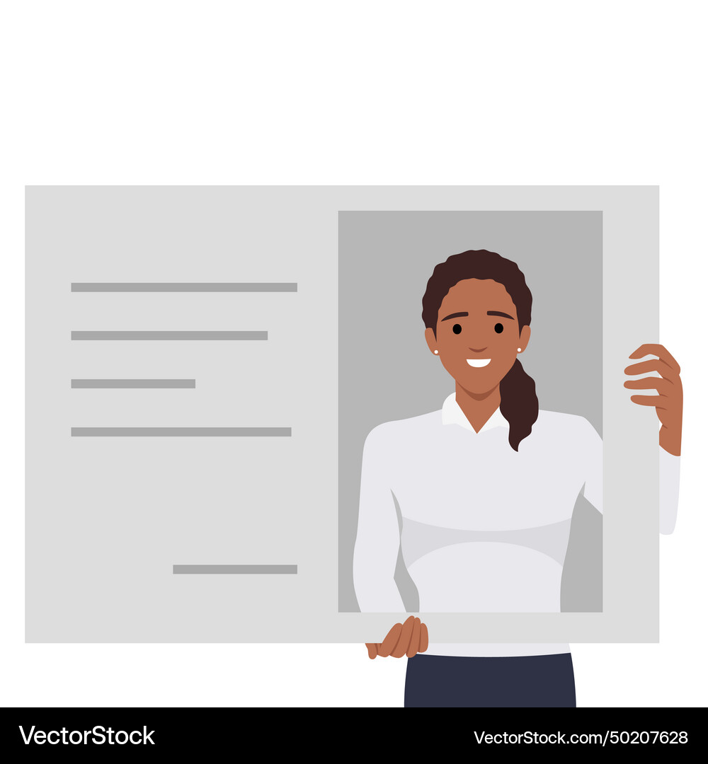 Identification card icon woman Royalty Free Vector Image