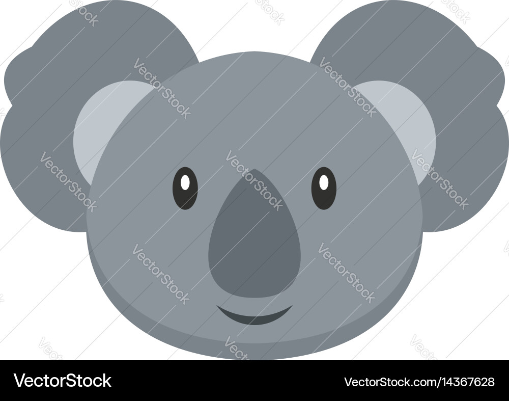 Koala icon isolated Royalty Free Vector Image - VectorStock