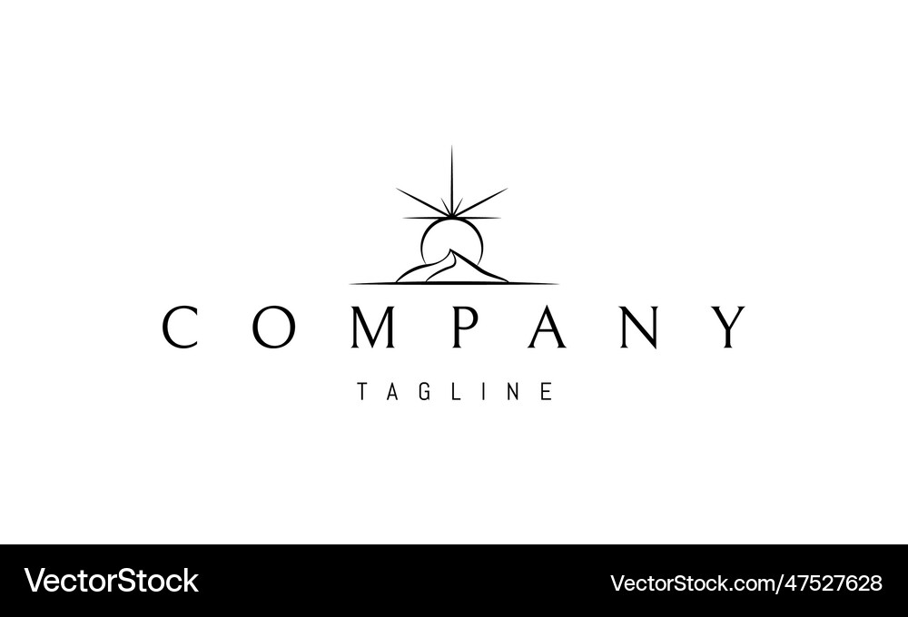 Logo on which an abstract image of a sand Vector Image