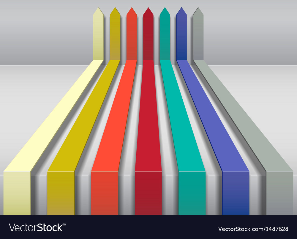 Multi colored arrows Royalty Free Vector Image