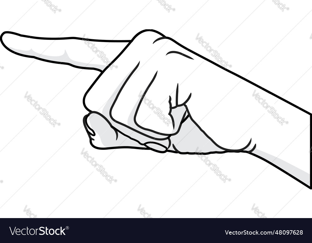 Pointing hand Royalty Free Vector Image - VectorStock
