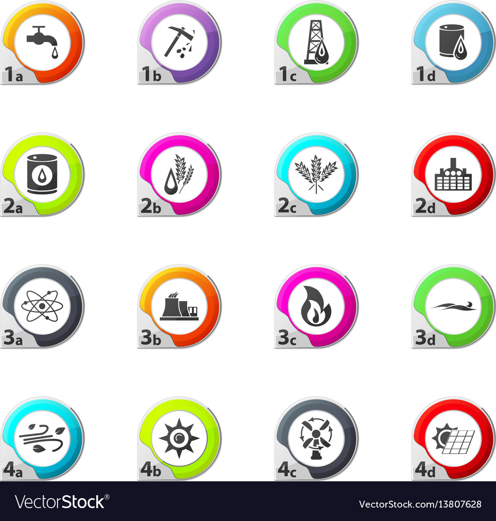 Set of fuel icons Royalty Free Vector Image - VectorStock