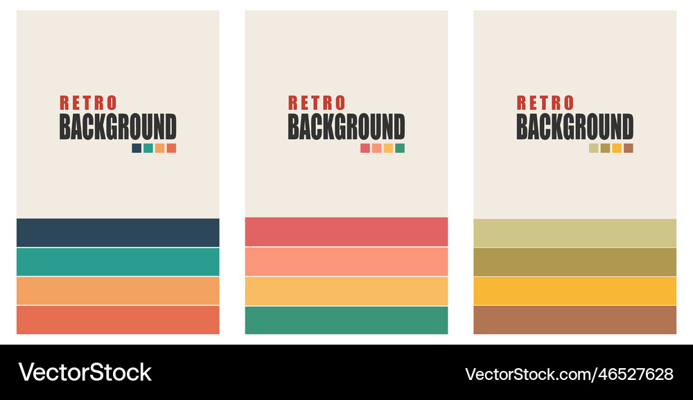 Set of retro vertical postersabstract backgrounds Vector Image