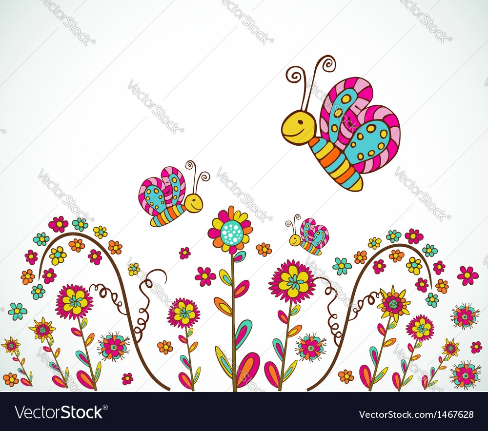 Spring nice flower background Royalty Free Vector Image