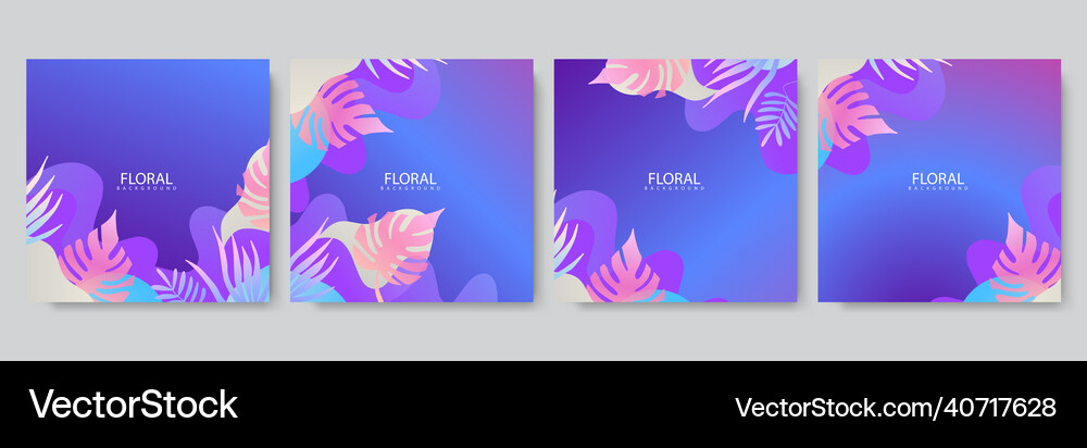 Trendy abstract post story art templates Vector Image