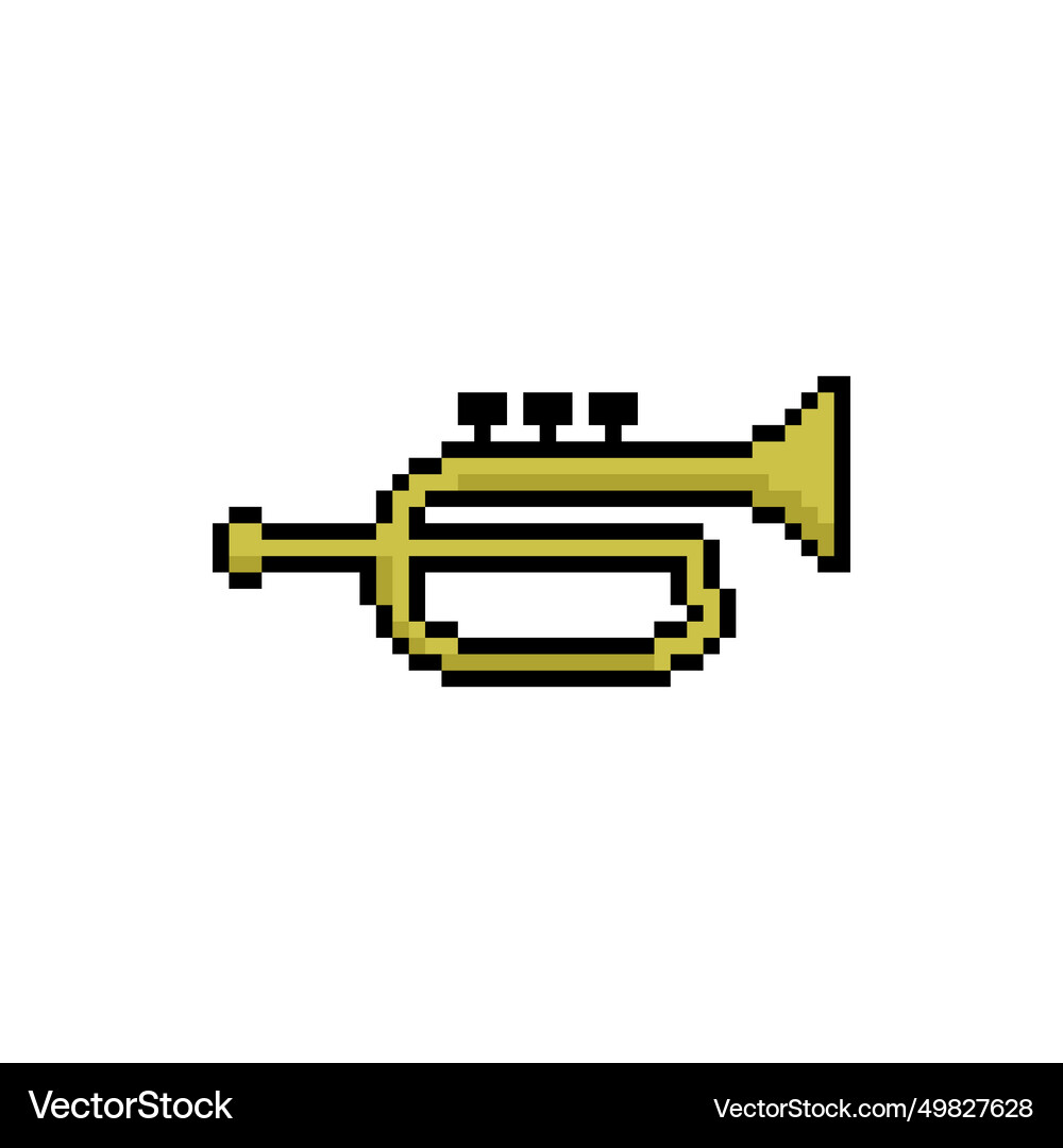 Trompeteninstrument Pixel Art Design Lizenzfreier Vektor